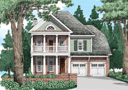 Colonial Southern House Plans Narrow Plan 65675 | Southern Style With