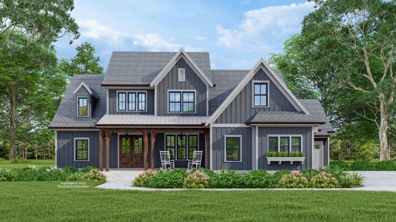 Front Elevation Craftsman House Plan Craftsman Style House Plan 5